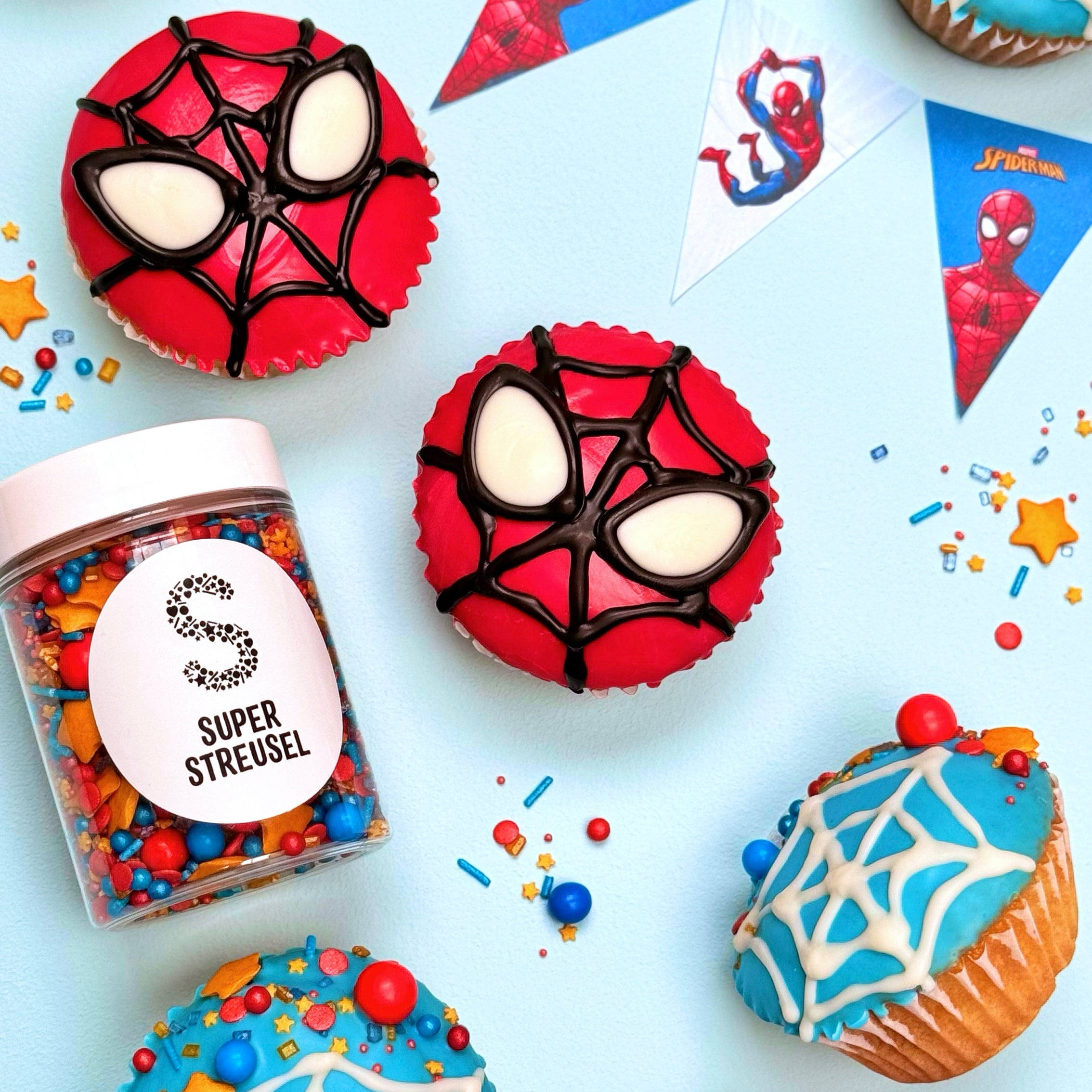 Spider-Man Muffins – Super Streusel